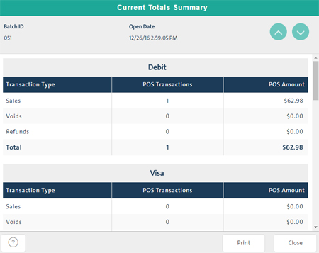 Open Batch Summary Report