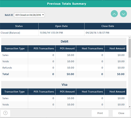 Previous Batch Summary Report