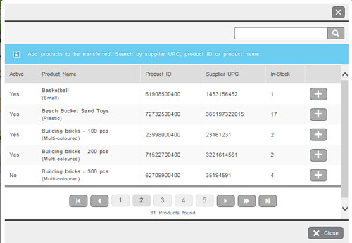 Outgoing Inventory Transfers